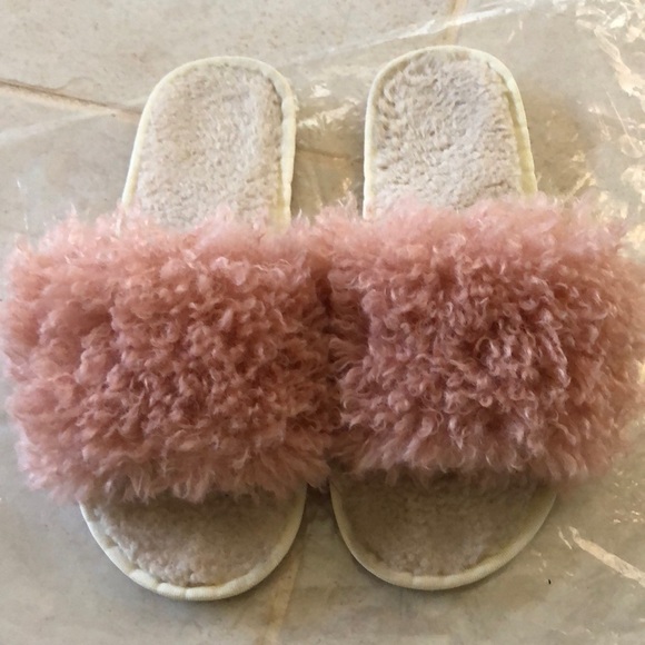 Shoes | Fuzzy Top Insole Low Wedge Slippers | Poshmark